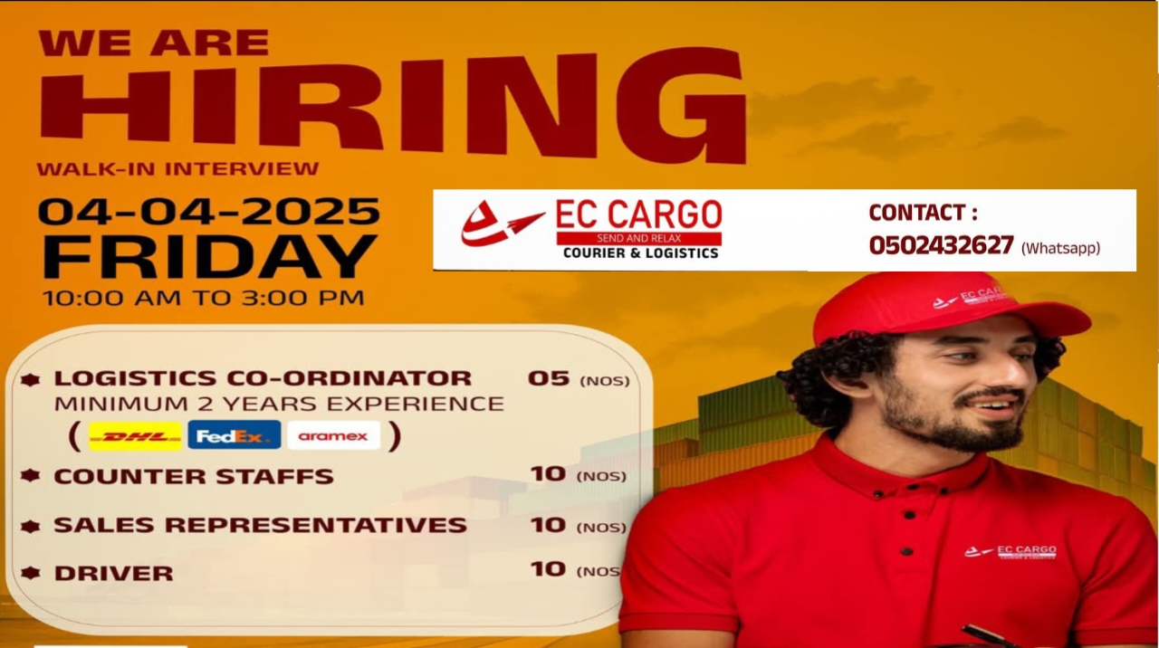 EC Cargo Walk in Interview in Dubai 2025: Dates, Venues, and Key Details