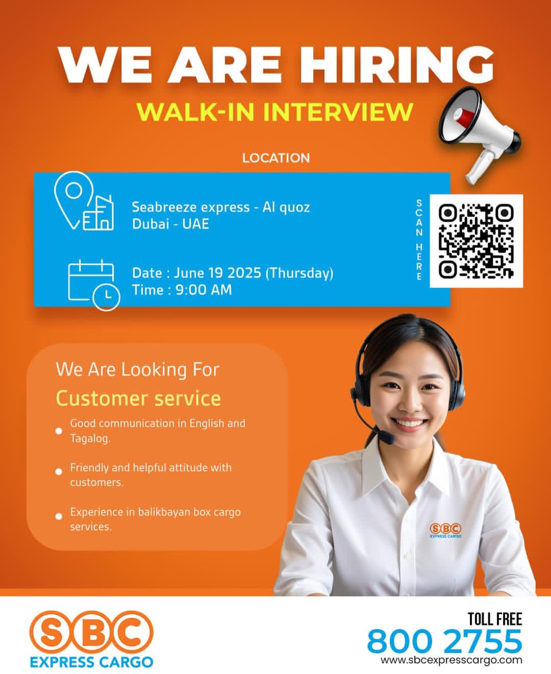 SBC Express Cargo LLC Interview 2025: Dates, Venues, and Key Details