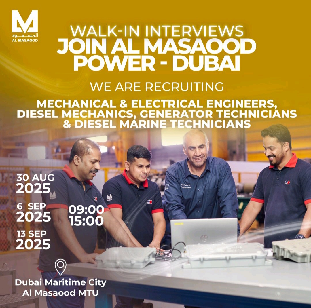 Join a Leading Team: Al Masaood Power Dubai Walk-In Interviews 2025