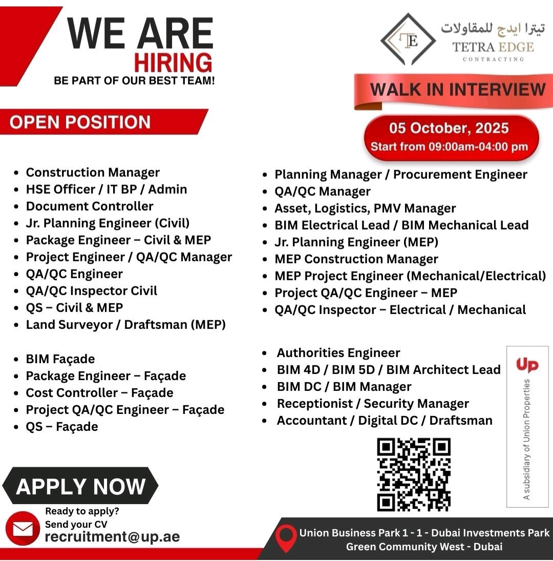 Build Your Career in Dubai: Tetra Edge Contracting Hosts Open Day for ...
