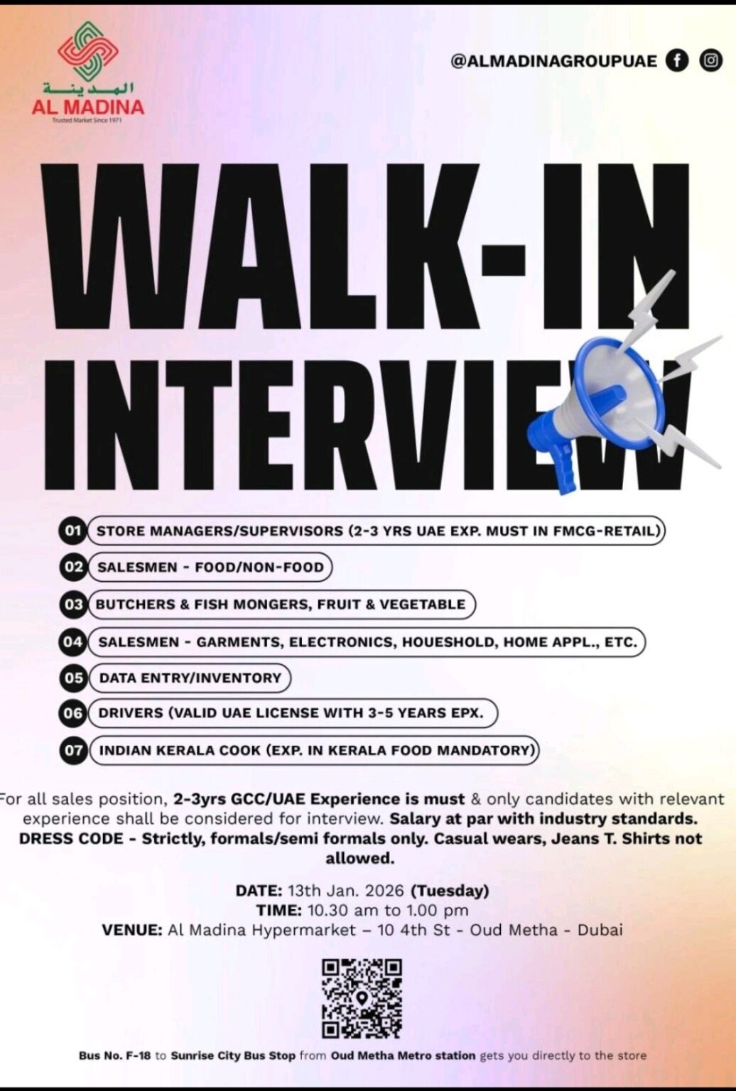 Al Madina Group UAE Walk-In Interview: Your Gateway to Retail Careers ...